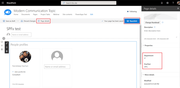 Read Modern SharePoint Page Metadata In SPFx WebPart Using PnP